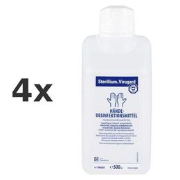 Paul Hartmann AG 4x Sterillium Virugard H&auml;ndedesinfektion L&ouml;sung 500 ml