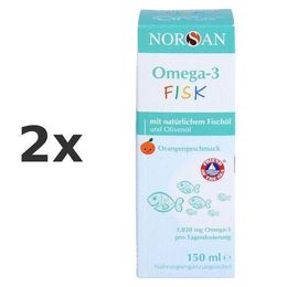 2x Norsan Omega-3 Fisk f.Kinder fl&uuml;ssig 150 ml