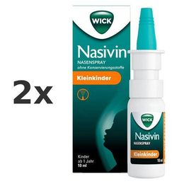 2x Wick Nasivin Nasenspray oK Kleinkinder 0,25 mg/ml 10 ml