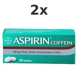 BAYER 2x Aspirin Coffein Tabletten 20 St