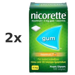 kohlpharma 2x Nicorette 4 mg freshfruit Kaugummi 105 St