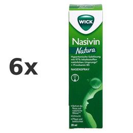 6x Wick Nasivin Natura Nasenspray 20 ml