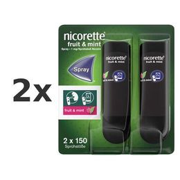 2x Nicorette Fruit & Mint Spray 1 mg/Spr&uuml;hsto&szlig; Nfc 2 St