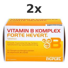 2x Vitamin B Komplex forte Hevert Tabletten Set 200 St