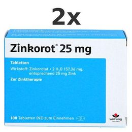 W&Ouml;RWAG PHARMA 2x Zinkorot 25 mg Tabletten 100 St
