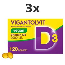 Wick 3x Vigantolvit 2000 I.E. Vitamin D3 vegan Weichkaps. 120 St