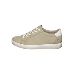 Ecco Leder-Sneakers "Classic" in Khaki/ Wei&szlig; - 60% | Gr&ouml;&szlig;e 40 | Damen-sneakers
