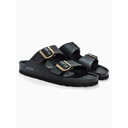 BACKSUN Pantoletten "Bali" in Schwarz - 57% | Gr&ouml;&szlig;e 42 | Damen-pantoletten