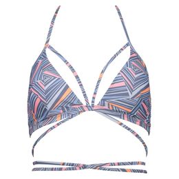 Lascana Bikini-Oberteil "Lisa" in Blau/ Orange - 43% | Gr&ouml;&szlig;e 42C/D-Cup | Damen-bademode