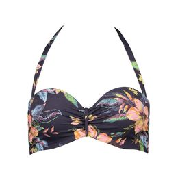 Lascana Bikini-Oberteil in Dunkelblau/ Bunt - 90% | Gr&ouml;&szlig;e 40D-Cup | Damen-bademode