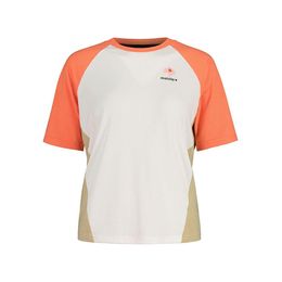maloja Funktionsshirt "DambelM." in Wei&szlig;/ Orange/ Beige - 44% | Gr&ouml;&szlig;e L | Damen-outdoor-tops-shirts