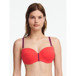 Chantelle Bikini-Oberteil in Rot/ Lila - 48% | Gr&ouml;&szlig;e 80D | Damen-bademode