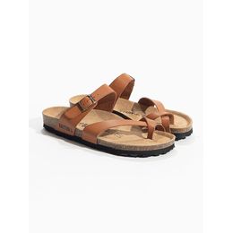 BAYTON Leder-Zehentrenner "Triade" in Hellbraun - 55% | Gr&ouml;&szlig;e 40 | Damen-sandalen