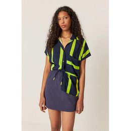 skfk by skunkfunk SKFK Bluse "Uma" in Dunkelblau/ Gr&uuml;n - 53% | Gr&ouml;&szlig;e M | Damen-blusen