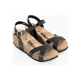 Sunbay Keilsandaletten "Pivoine" in Schwarz - 64% | Gr&ouml;&szlig;e 39 | Damen-sandalen