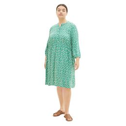 Tom Tailor Kleid in Gr&uuml;n/ Wei&szlig; - 81% | Gr&ouml;&szlig;e 46 | Damen-kleider