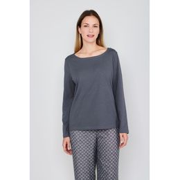 Joop! Bodywear Pyjama-Oberteil in Anthrazit - 57% | Gr&ouml;&szlig;e 36 | Damen-loungewear