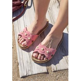 BABUNKERS Family Leder-Pantoletten in Pink - 54% | Gr&ouml;&szlig;e 41 | Damen-pantoletten