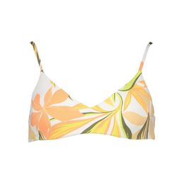 Roxy Bikini-Oberteil "Beach Classics" in Wei&szlig;/ Orange/ Gelb - 68% | Gr&ouml;&szlig;e XS | Damen-bademode