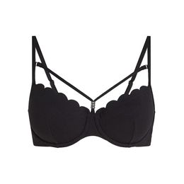 Hunkem&ouml;ller Hunkem&ouml;ller Bikini-Oberteil "Scallop" in Schwarz - 51% | Gr&ouml;&szlig;e 85A | Damen-bademode