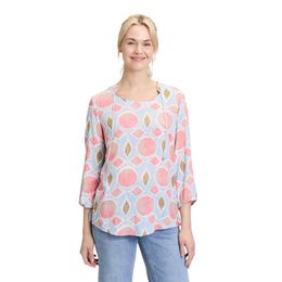 Cartoon Bluse in Hellblau/ Rosa - 77% | Gr&ouml;&szlig;e 34 | Damen-blusen
