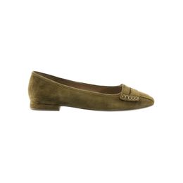 H&ouml;gl H&ouml;gl Leder-Ballerinas in Khaki - 47% | Gr&ouml;&szlig;e 39 | Damen-ballerinas
