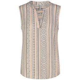fresh made Blusentop in Grau/ Apricot - 63% | Gr&ouml;&szlig;e XXL | Damen-blusen