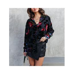 Milan Kiss Hemd in Schwarz - 55% | Gr&ouml;&szlig;e M | Damen-blusen