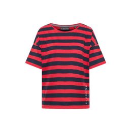 ELBSAND Shirt "Luani" in Dunkelblau/ Rot - 32% | Gr&ouml;&szlig;e L | Damen-tops