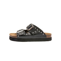 billowy Leder-Pantoletten in Schwarz - 77% | Gr&ouml;&szlig;e 37 | Damen-pantoletten
