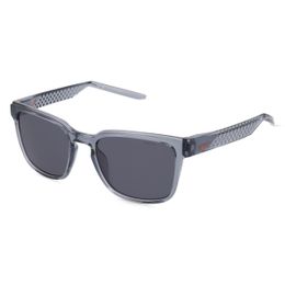 Nike LIVEFREE ICONIC EV24012 | Unisex-Sonnenbrille | Fassung: Vollrand, Quadratisch, Acetat Spritzguss, Grau Transparent | Glasfarbe: Blau