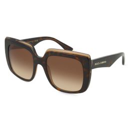 Dolce & Gabbana Dolce&Gabbana 0DG4414 | Damen-Sonnenbrille | Fassung: Vollrand, Quadratisch, Acetat, Havanna Braun | Glasfarbe: Braun Verlaufend