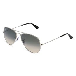 Ray-Ban RB 3025 AVIATOR LARGE METAL | Unisex-Sonnenbrille | Fassung: Vollrand, Pilot, Metall, Silber | Glasfarbe: Grau Verlaufend