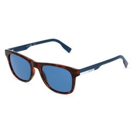Lacoste L969S | Herren-Sonnenbrille | Fassung: Vollrand, Quadratisch, Kunststoff, Havanna Gl&auml;nzend | Glasfarbe: Blau