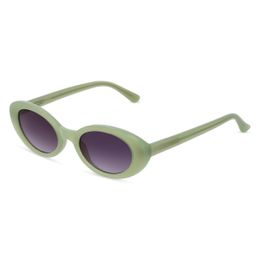 Fielmann MI 044 SUN FA | Damen-Sonnenbrille | Fassung: Vollrand, Oval, Acetat, Mint Gl&auml;nzend | Glasfarbe: Grau Verlaufend