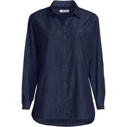 LANDS' END Jeansbluse aus Lyocell-Mix in Plus-Gr&ouml;&szlig;e, Damen, size: plus, Blau, by Lands' End