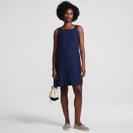 LANDS' END Premium Reinleinen-Shiftkleid, Damen,  Blau, by Lands' End