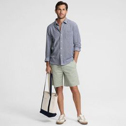 LANDS' END Langarm-Oxfordhemd aus Piqu&eacute;, Classic Fit, Herren, size: regular, Blau, Baumwolle, by Lands' End