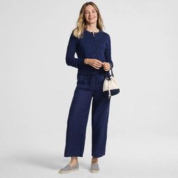 LANDS' END Premium Reinleinen-Schlupfhose in 7/8-L&auml;nge in Petite-Gr&ouml;&szlig;e, Damen, size: petite, Blau, Leinen, by Lands' End
