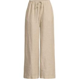LANDS' END Premium Reinleinen-Schlupfhose in 7/8-L&auml;nge in Petite-Gr&ouml;&szlig;e, Damen, size: petite, Elfenbein, Leinen, by Lands' End