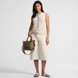 LANDS' END Soft Ease Gekn&ouml;pftes Top aus Leinenmix, Damen, size: regular, Elfenbein, Baumwolle/Leinen/Nylon, by Lands' End