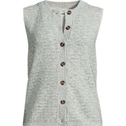 LANDS' END Soft Ease Gekn&ouml;pftes Top aus Leinenmix, Damen, size: regular, Elfenbein, Baumwolle/Leinen/Nylon, by Lands' End