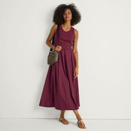 LANDS' END Ausgestelltes &auml;rmelloses Midikleid, Damen,  Rot, Baumwolle/Baumwoll-Mischung, by Lands' End