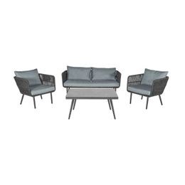 LC Garden Lounge Set Saigon 4 tlg. Dunkelgrau / hellgrau