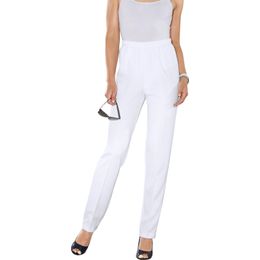 CR&Eacute;ATION L Damen Hose mit Ripp-Struktur wei&szlig; Gr&ouml;&szlig;e 38