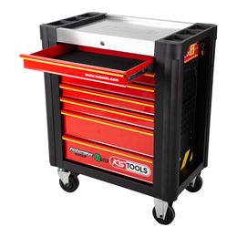 KS Tools PERFORMANCEplus e10 SCHWARZ/ROT Werkstattwagen mit 7 Schubladen (873.0007)