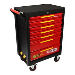 KS Tools ECOline SCHWARZ/ROT/GELB Werkstattwagen mit 7 Schubladen (897.1007)