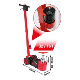 KS Tools performance Lufthydraulischer Wagenheber, 32/16 t (160.1075)