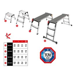 KS Tools Aluminium-Sicherheits-Laufb&uuml;hne, L1650xB380xH730mm (800.0985)