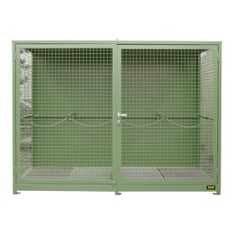 Bauer S&uuml;dlohn Gasflaschen-Container GFC-1 (Gitterrostboden), lackiert, Resedagr&uuml;n (4477-01-0000-4)